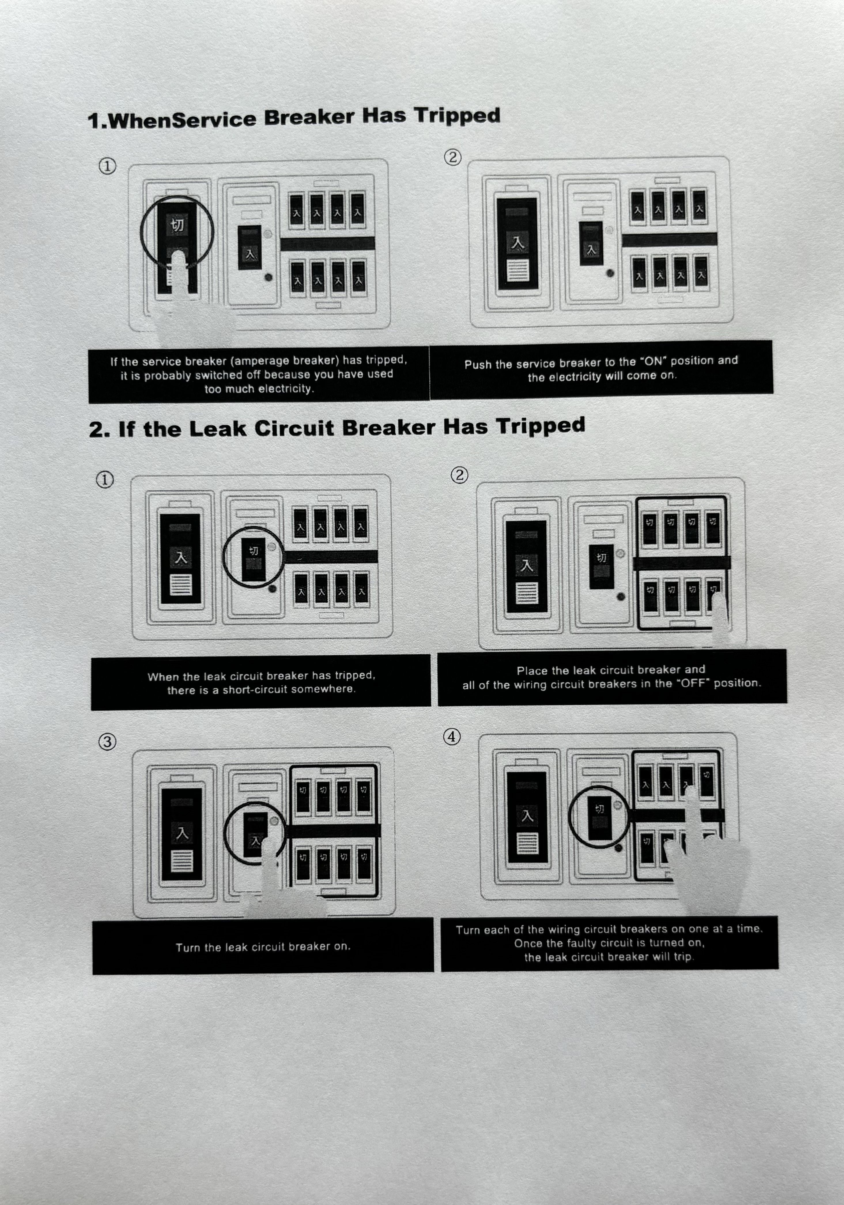 How to fix the Breaker if Tripped